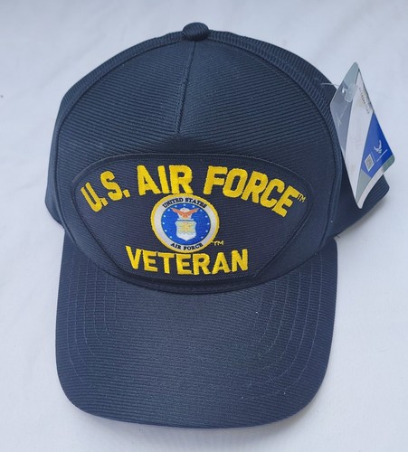 US Air Force Veteran Hat Military Eagle Crest Cap Adjustable Made In ...