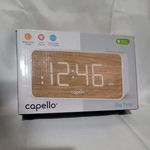 Extra Large Display Digital Alarm Clock White/pine - Capello for sale ...