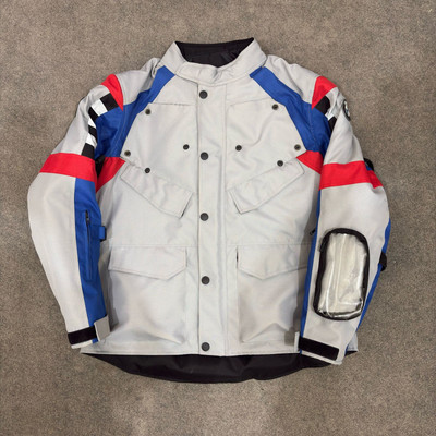Pro 3 Motorrad Rallye Grey Blue Red Jacket Men’s Motorcycle/Motorbike ...