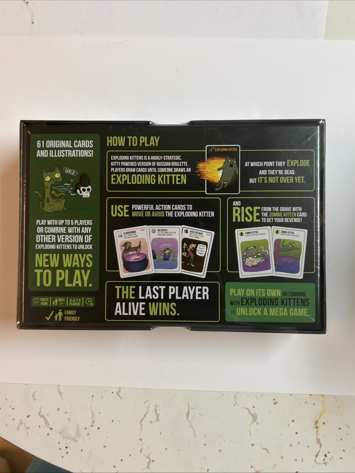 Zombie Kittens Card Game by Exploding Kittens - Fun Family Card Games ...