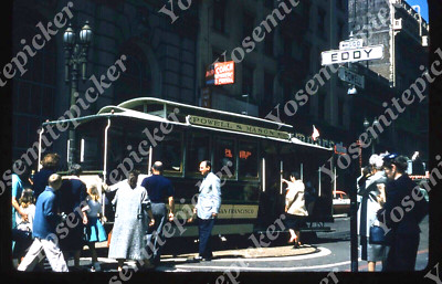 sl81 Original slide 1950's Red Kodachrome San Francisco cable car 969a ...