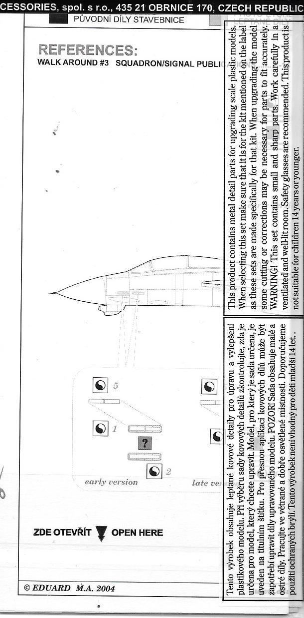 Eduard F-14 Formation Lights Photo Etch Details 1/32 534 St for sale ...
