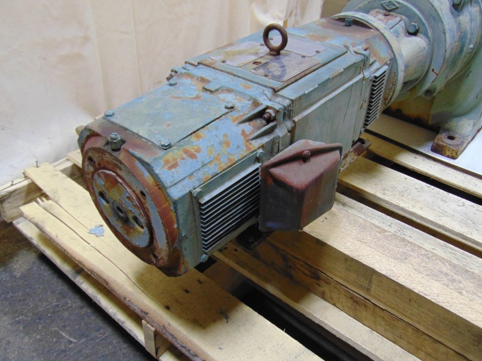 Heavy Duty Double Reduction Gearmotor Gear Reducer 10 HP DC Motor 240 ...