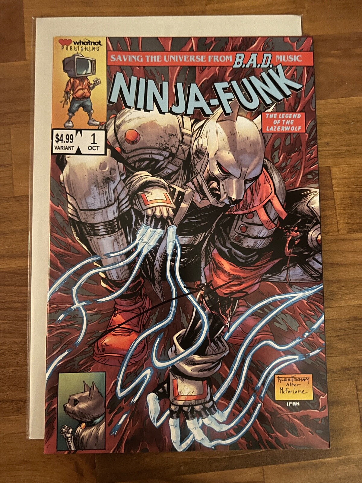 Ninja Funk #1 Tyler Kirkham Lazerwolf - Signed by JPG McFly w/COA (B) | eBay