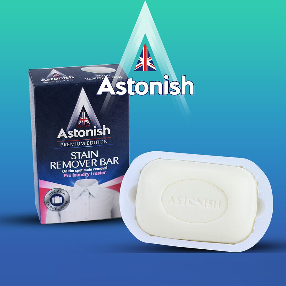 2x Astonish Stain Remover Soap Bar Pre Laundry Fabric Stubborn Stains ...