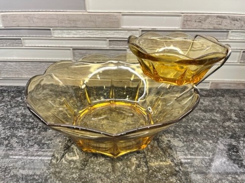 Honey Gold Chip & Dip Set w/ Bracket, 'Swedish Modern' by Anchor ...