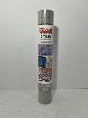 Siser Silver Confetti Glitter Heat Transfer Vinyl HTV 12" x 36" Roll ...
