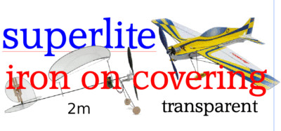 Superlight Transparent RC Plane Covering, great stength but light ...
