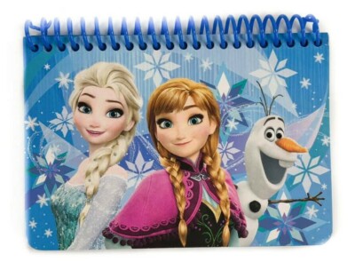 Disney Frozen Queen Elsa, Anna and Olaf Blue Autograph Book Small note ...