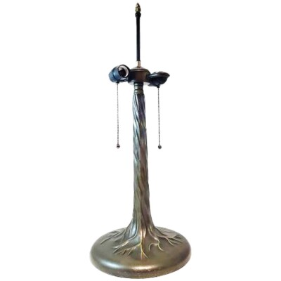 Tree Trunk Lamp Base, Antiq.Bronze Finish/Gold Highlts, Nicely Weighted ...