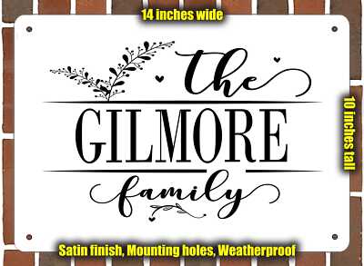 Gilmore Family Decorative Metal Door or Wall Plaque (Style 2) | eBay