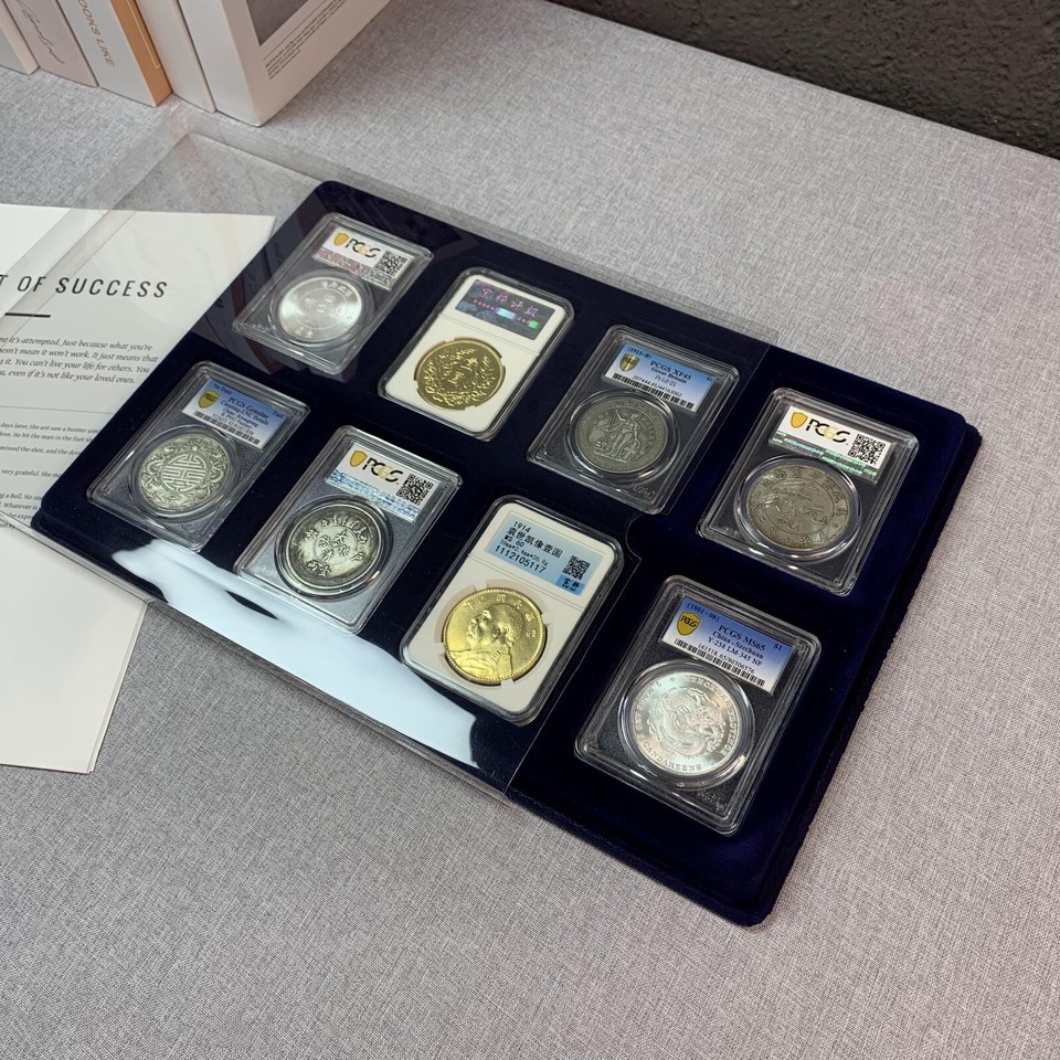 Cardboard Display Storage Box Case for 8 Certified PCGS NGC Coin Slab ...