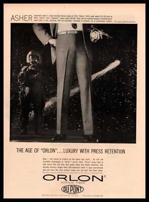 1959 Orlon Acrylic Fiber Asher Worsted Men's Slacks Astronaut Vintage ...