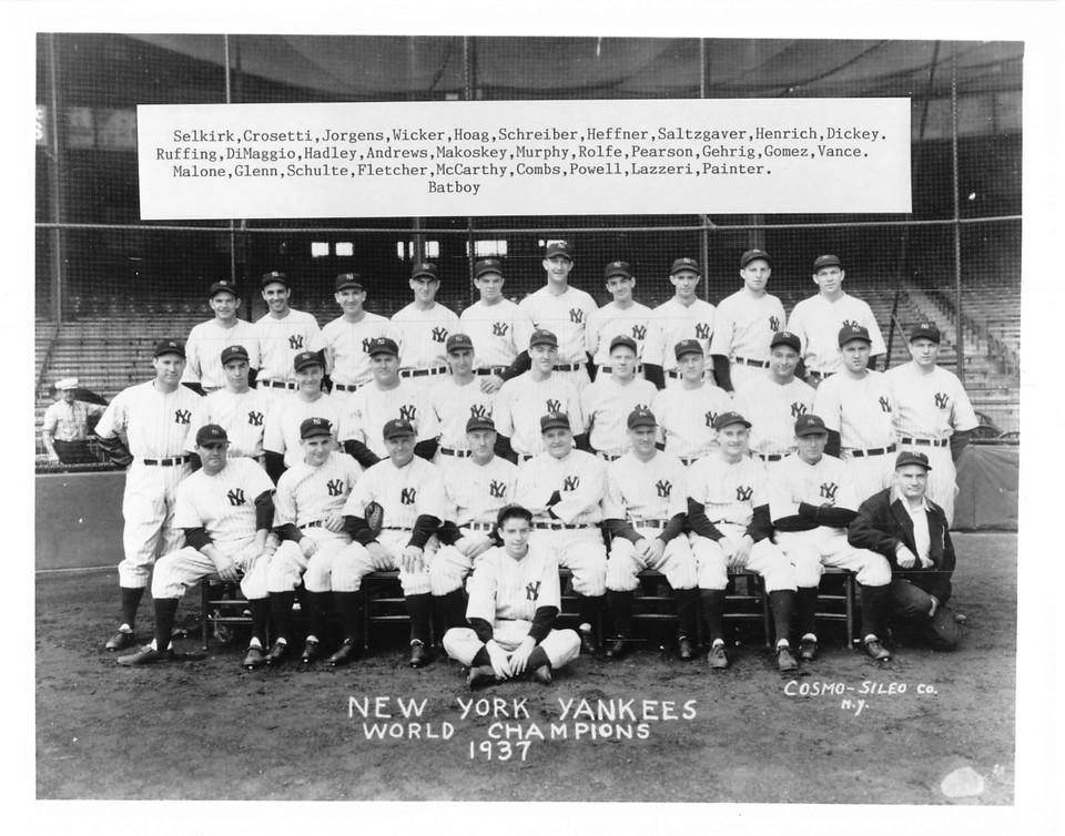 1930's NY Yankees 8x10 Team Photo Lot (1932 1936 1937 1938 & 1939) FREE ...
