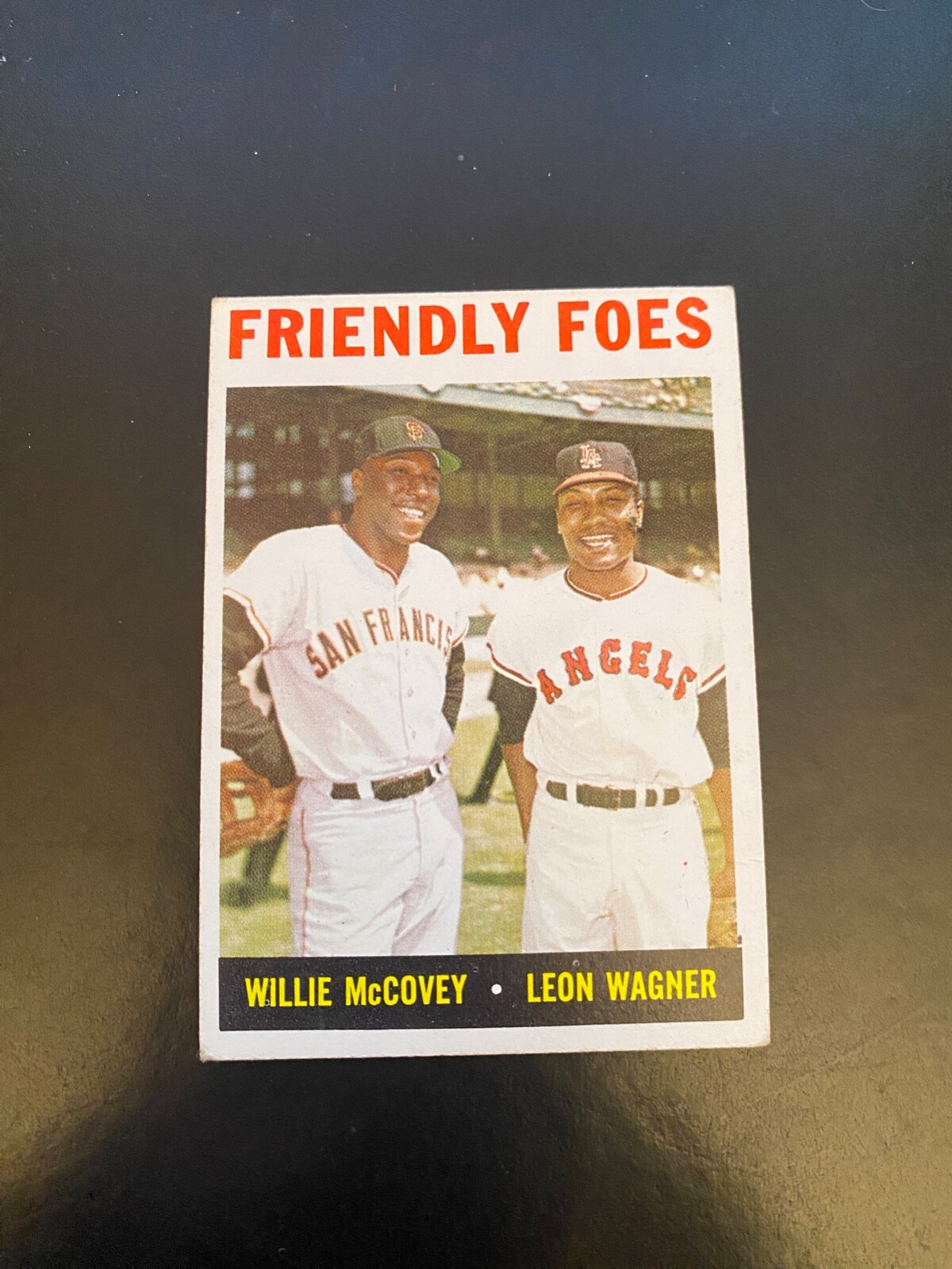 1964 TOPPS BASEBALL #41 FRIENDLY FOES!! WILLIE McCOVEY!! $1 SHIPPING ...