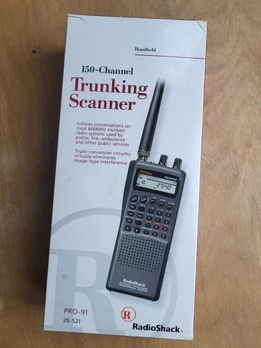Radio Shack Pro 91 Trunking Scanner With AC Adapter Charger Tested | eBay