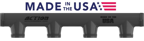 Action Machining Inc 18004 - 1" Quad Manifold 4 Port - Heavy Duty PVC ...