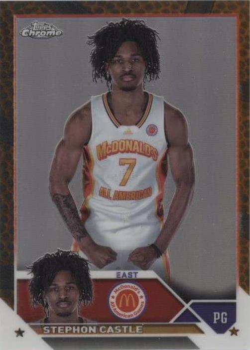 2023 Topps Chrome McDonald's All American - Stephon Castle #52 Orange ...
