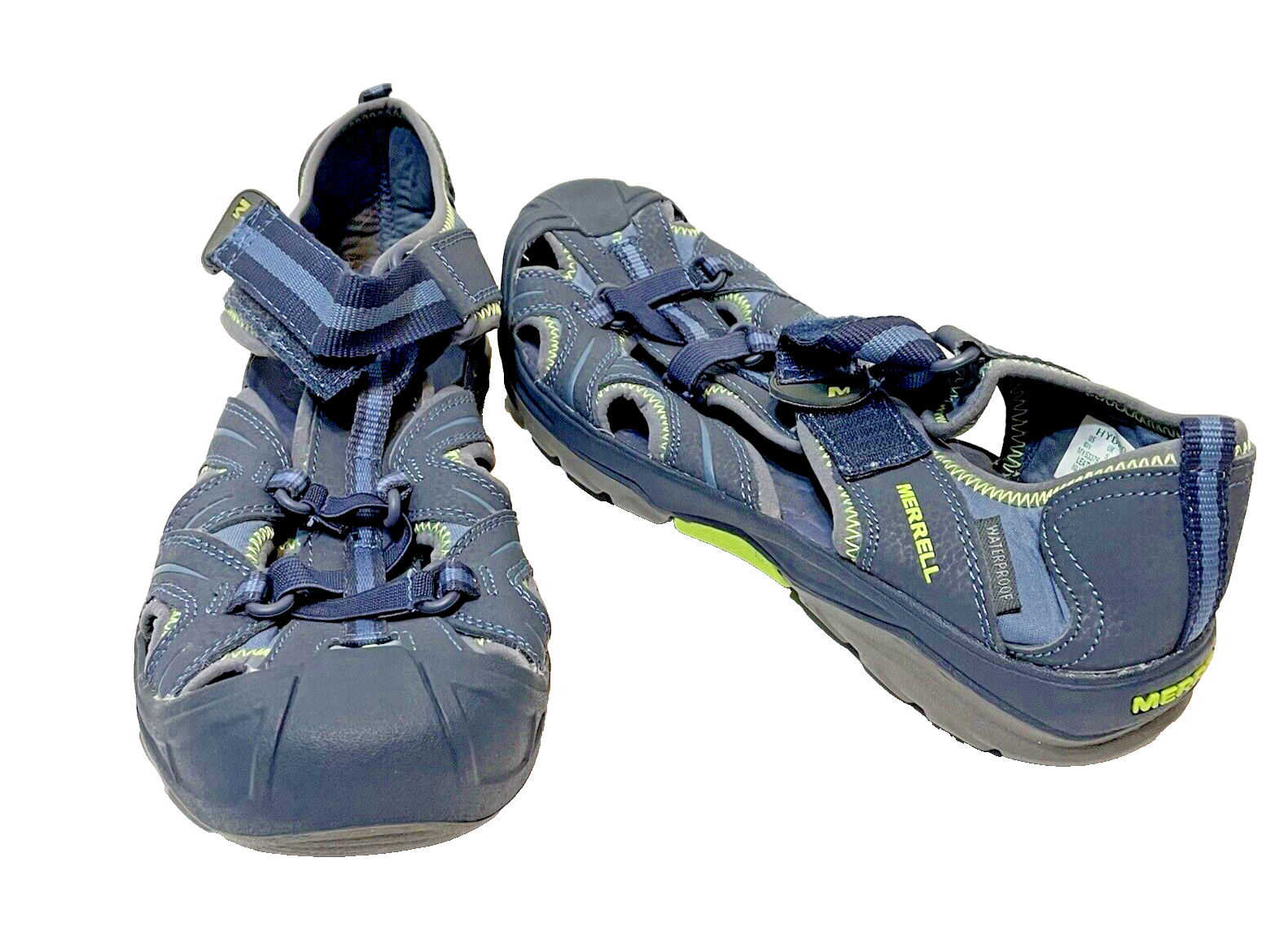 Merrell Select Grip Mens Hiking Walking Sandals Blue Adjustable Size 6W ...