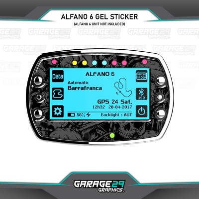 Skulls style Alfano 6 Gel Kart Lap Timer Sticker | eBay UK