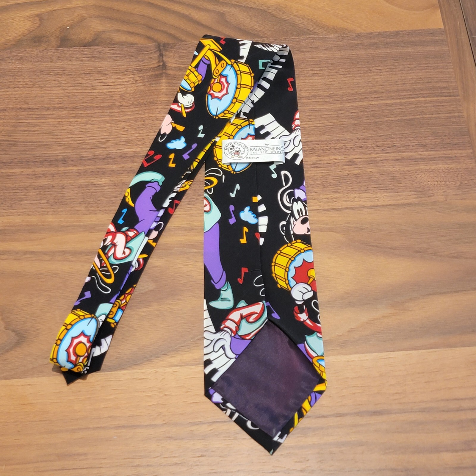Disney Goofy Playing Instruments Balancine The Tie Works Necktie EUC ...