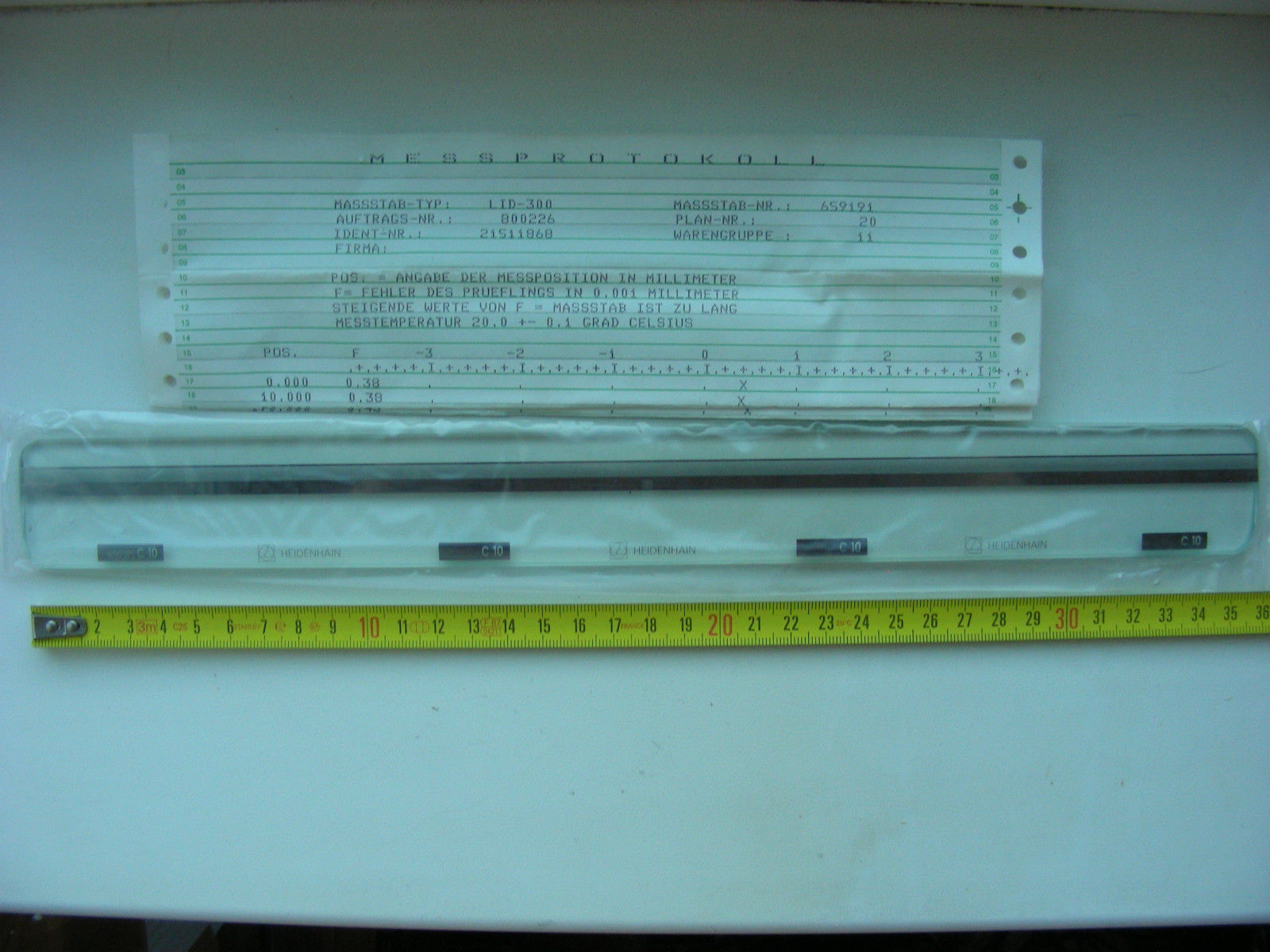 New Heidenhain LID-300 Precision Optical Glass Scale | eBay