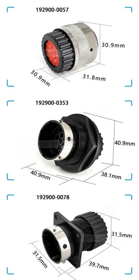 19 Pin ITT Cannon Aviation Circular Male Female Waterproof Connector ...