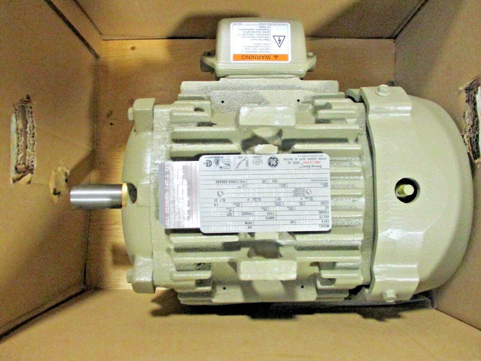 GE ELECTRIC MOTOR, 5KS184XAB261, 5 HP, 3 P, 1755 RPM, 460V | eBay
