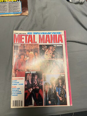 Metal Mania magazine JULY 1986 POSSESSED VENOM ACCEPT KROKUS | eBay