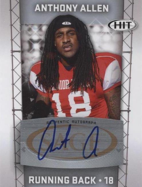 2011 SAGE Hit - Autographs Anthony Allen #A18 Silver (AU, RC) for sale ...