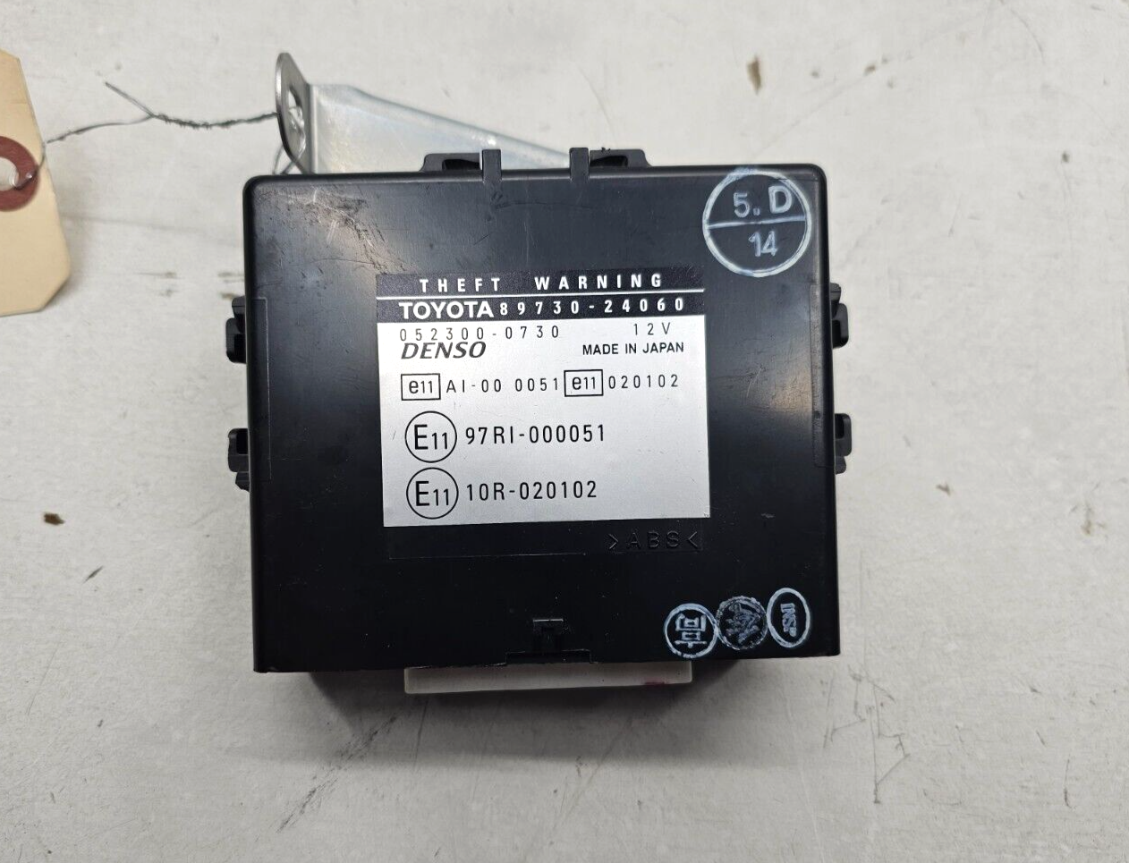 2002-2010 Lexus SC430 Anti Theft Warning Locking Control Module Unit ...