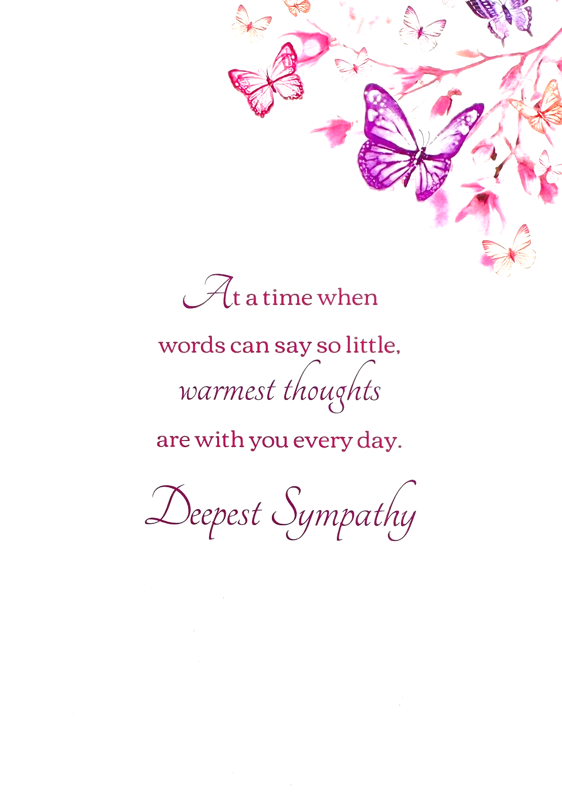 Sympathy Card “With Sympathy” Dimensions 13 x 19 Cm | eBay UK