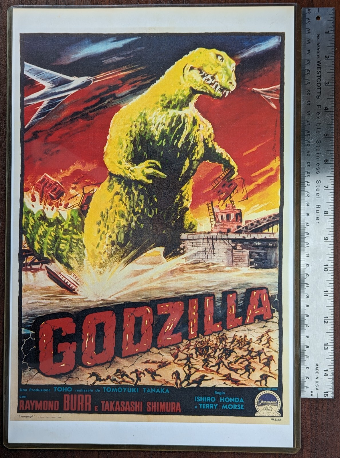 Godzilla Poster, Vintage 1954 "Chronograph" Reprint, Paramount, Toho ...