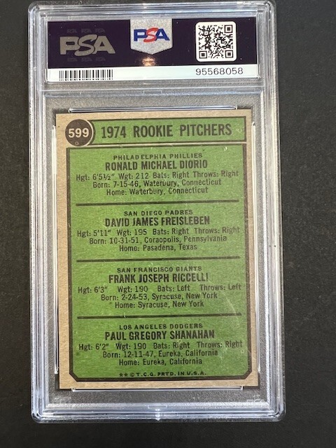 1974 Topps - Rookie Pitchers Dave Freisleben, Frank Riccelli, Greg ...