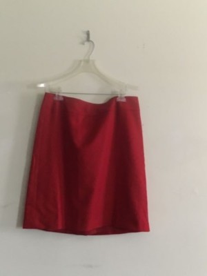 Talbots Size 12 Red 99% Wool Modern Skirt Formal Women Stylish CA ...