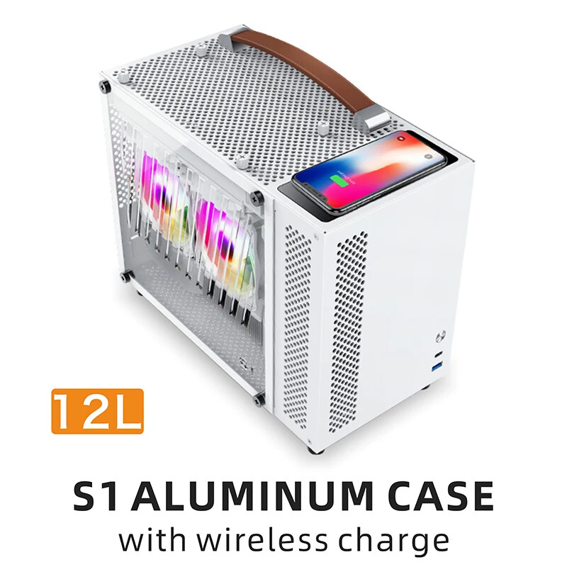 Aluminum Computer Case With Charge Gaming Chassis for M-ATX Radiator ...
