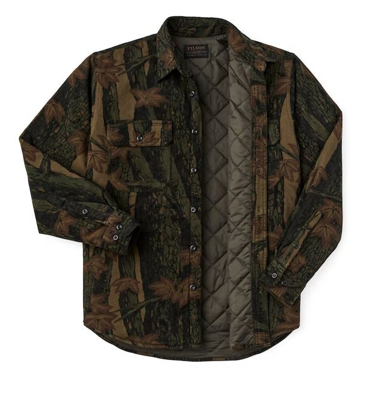 Filson Insulalted Field Flannel Shirt 20233074 Maple Bark Camo Olive ...