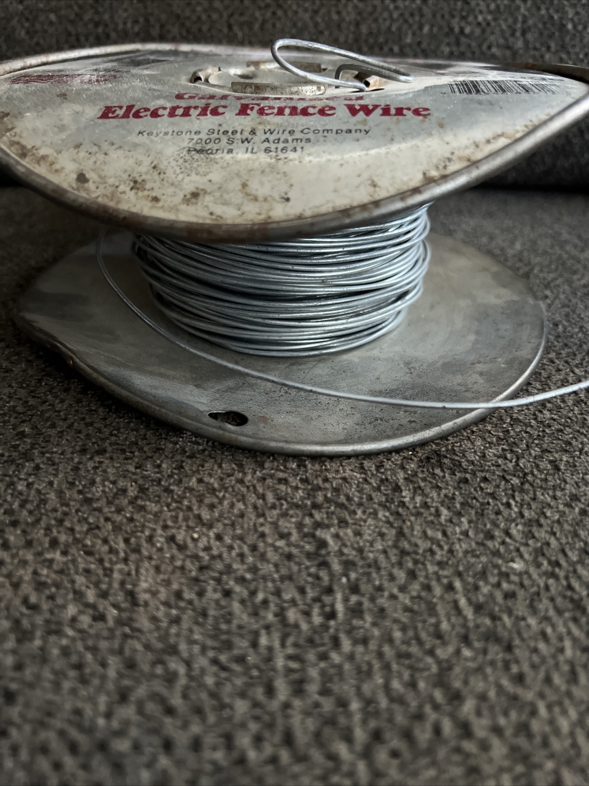 Vintage Red Brand Galvanized Electric Fence Wire 17 Ga 1/4 Mile 1/1 On ...
