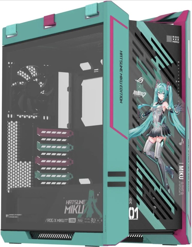 *LIMITED* ASUS ROG Strix Helios II HATSUNE MIKU EDITION Computer Case ...