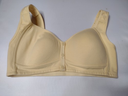 Women's Bralette Bra Large Yellow Wireless Snap Front Wire Free A7 | eBay