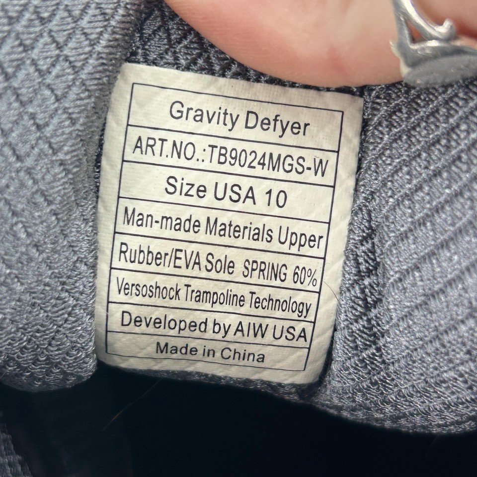 Gravity Defyer Gdefy Shoes Mens Size 10 Gray Walking Sneakers TB9024MGS ...