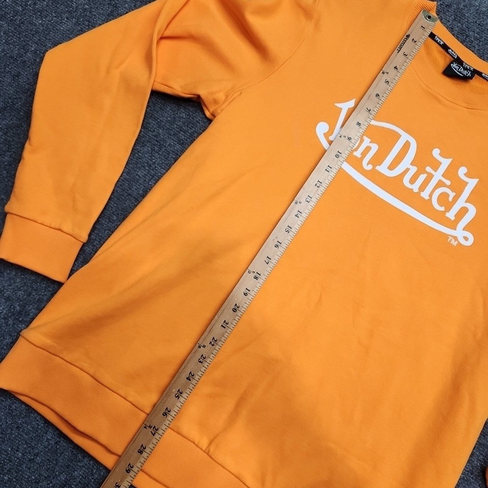 Von Dutch Shirt Men X-Large Orange Front & Back Print | eBay