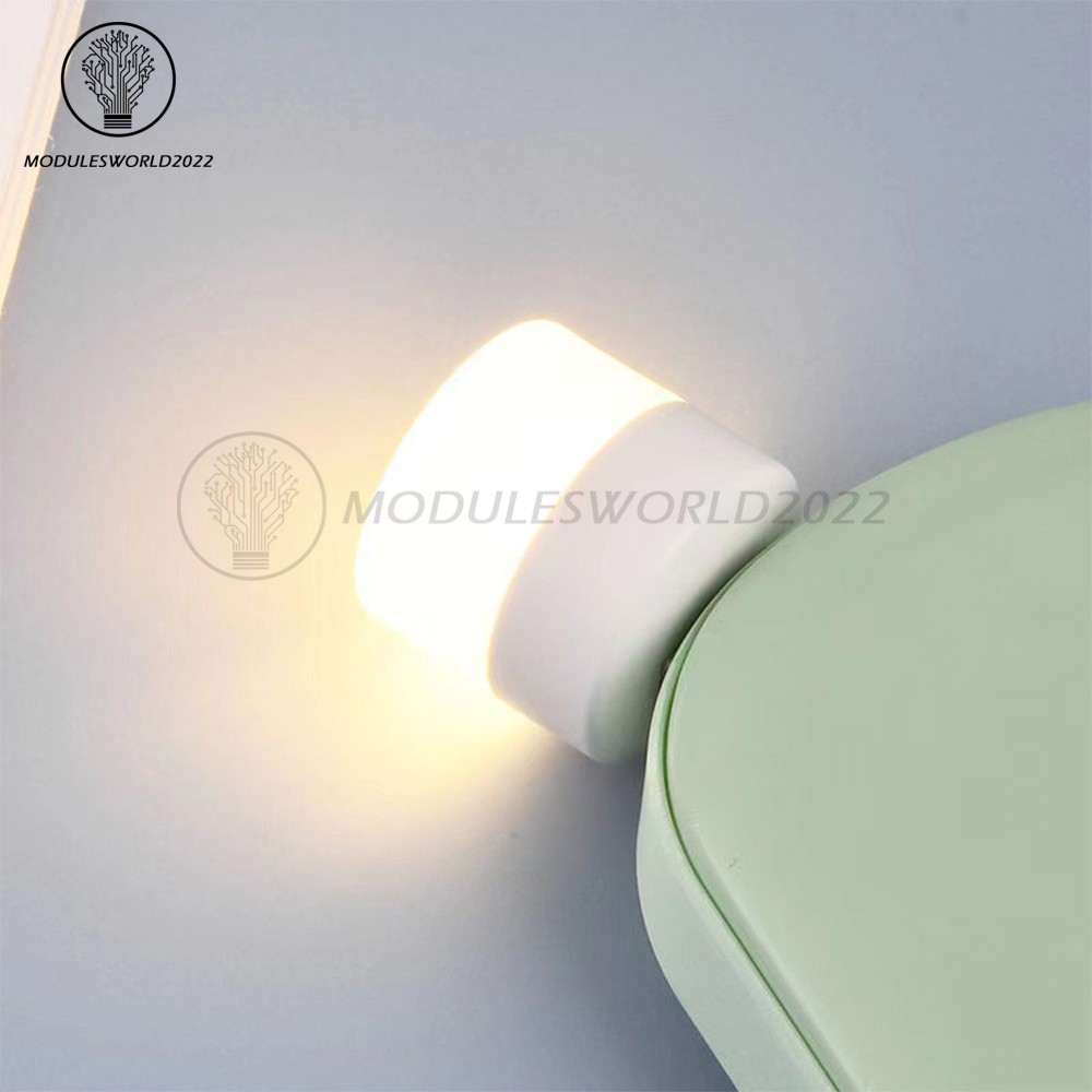 1Pcs USB Mini LED Night Light Portable Small Round Lamp Mobile Light ...