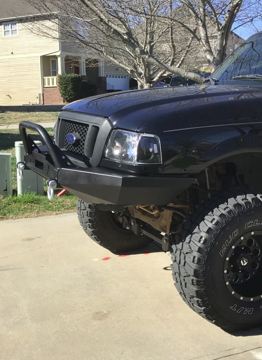 Elite Ford Ranger Modular Front Winch Bumper with Bull Bar 1998-2011 ...
