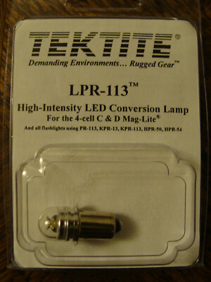 TEKTITE LPR-113 Replacement PR Bulb, 1W LED for 4-cell 6.0V Flashlight ...
