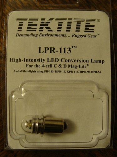TEKTITE LPR-113 Replacement PR Bulb, 1W LED for 4-cell 6.0V Flashlight ...