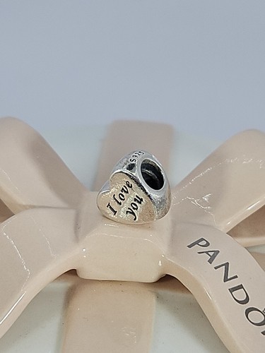 Authentic Pandora Sterling Silver WORDS OF LOVE Heart Charm #791422 | eBay