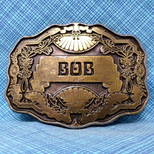 Vintage Oden Belt Buckle Wood Grain Texture "Chad" Ra… - Gem