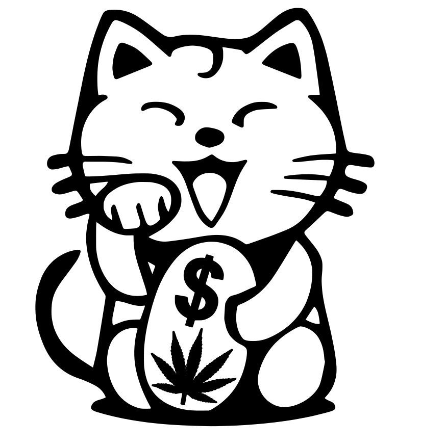 Weed Cat Drawing