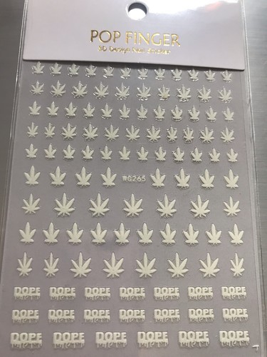 Marijuana/Pot/Dope Leaf 3D Nail Art Stickers-Brand New-Free Shipping ...